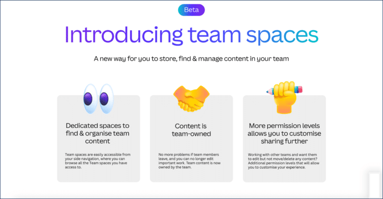 Canva Team Spaces: What It Is and What's Coming - Brenda Cadman